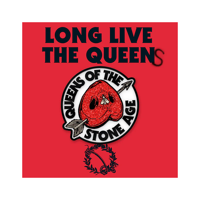 Upside Down Heart Enamel Pin - Queens Of The Stone Age