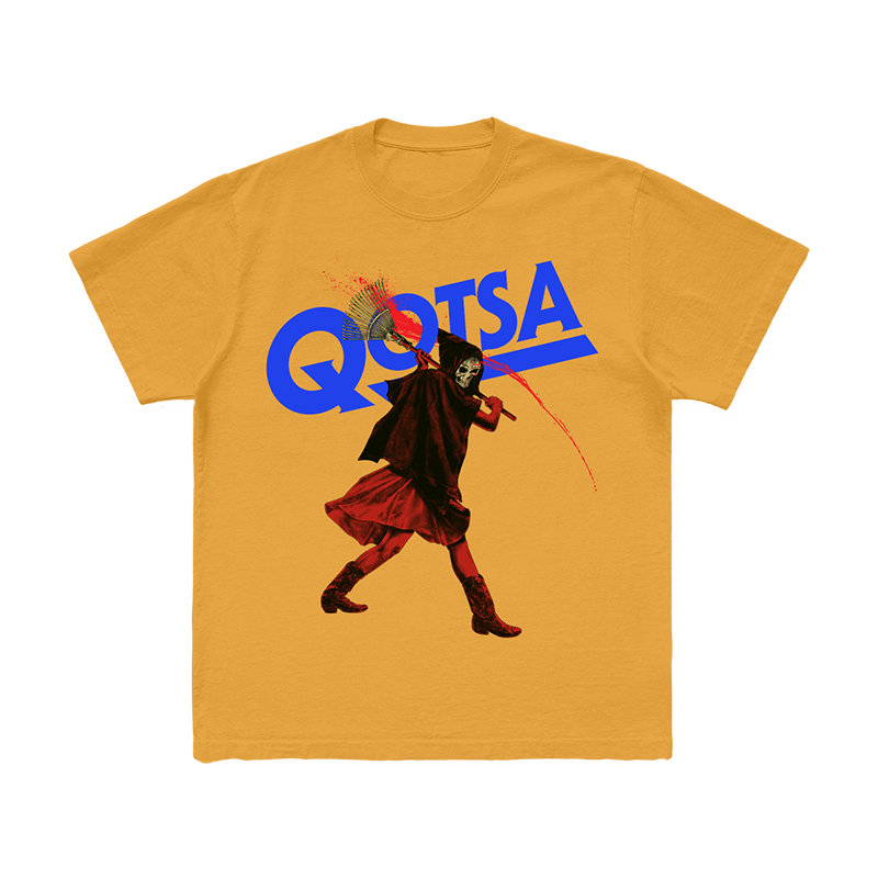 Rake Slash Gold T-Shirt - Queens Of The Stone Age